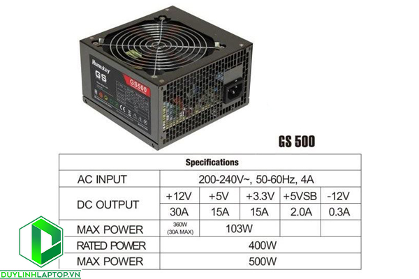 Nguồn Huntkey GS500 500W fan 12cm Giá Rẻ